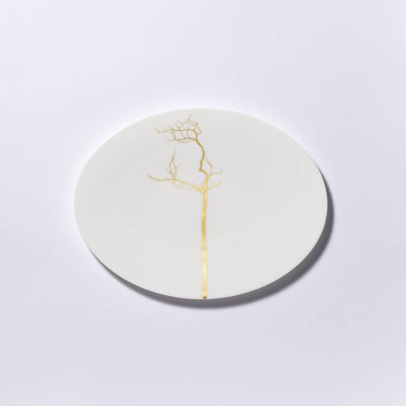 Dibbern Golden Forest Oval Plate | Available at Kneen & Co